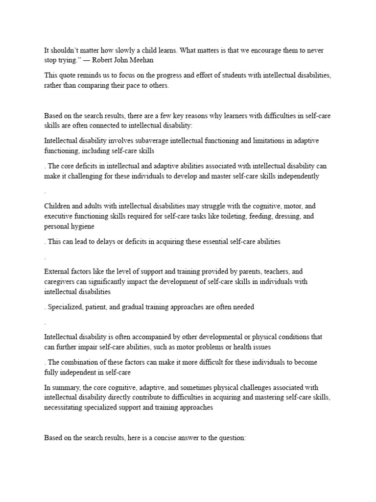 EDUC3HANDOUT | PDF | Intellectual Disability | Genetic Disorder