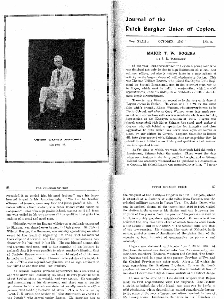 JDBU Vol 23 No 2 - 1933 The Life of Major Rogers | PDF