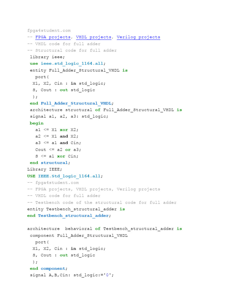 VHDL codes | PDF | Vhdl | Electronic Engineering