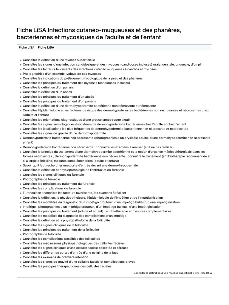 Mycoses cutanéo-muqueuses : guide pratique | PDF | Candidose | Maladies ...