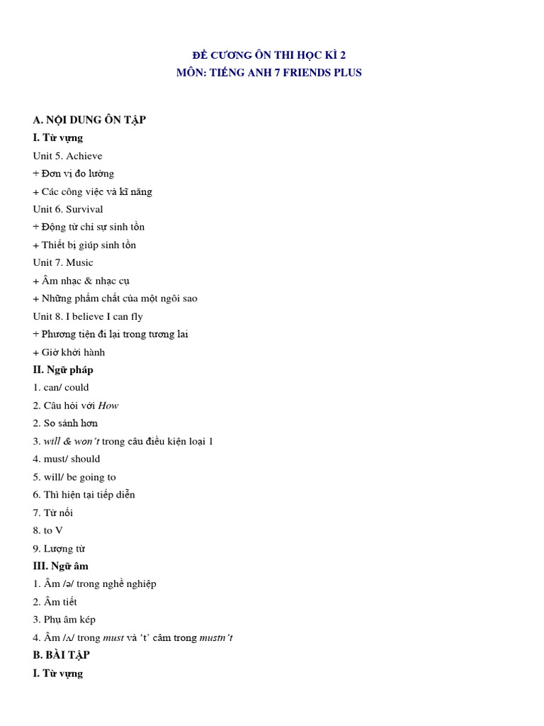 De Cuong On Tap hk2 Tieng Anh 7 | PDF | Energy Development | Wind Power