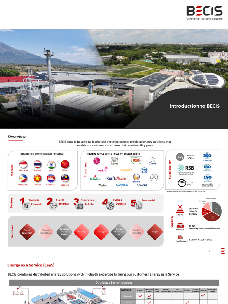 BECIS Company Profile | PDF | Solar Power | Distributed Generation