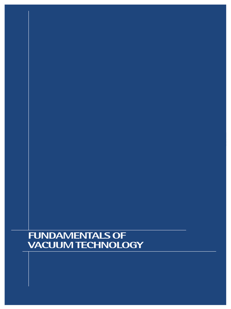 Fundamentals of Vacuum Technology | PDF | Gases | Pressure
