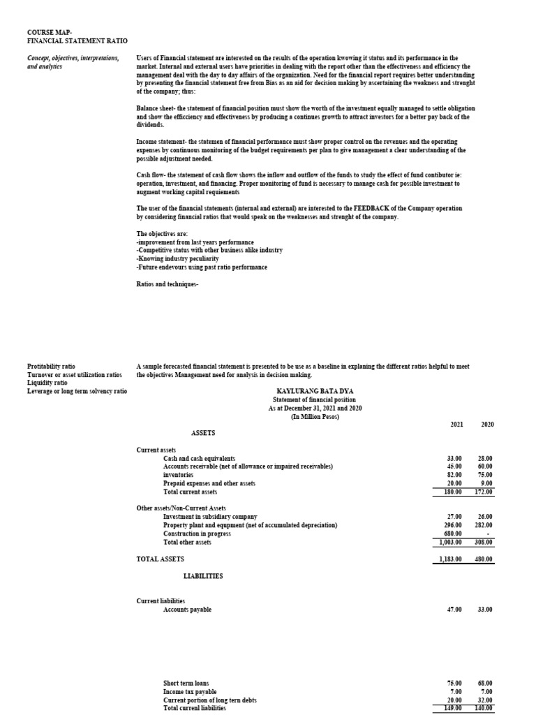 Overview Financial Statements With Ration Analysis | PDF | Preferred ... Overview Financial Statements With Ration Analysis | PDF | Preferred ...