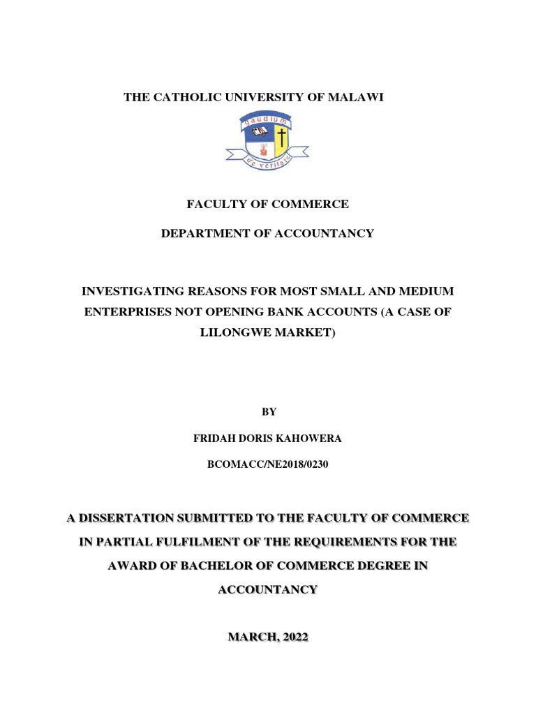 Fridah Dissertation-Final For Binding | PDF | Small And Medium Sized Enterprises | Capital Structure