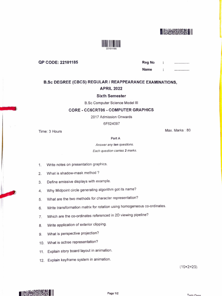 CG 2022 | PDF | Computer Graphics | Graphics