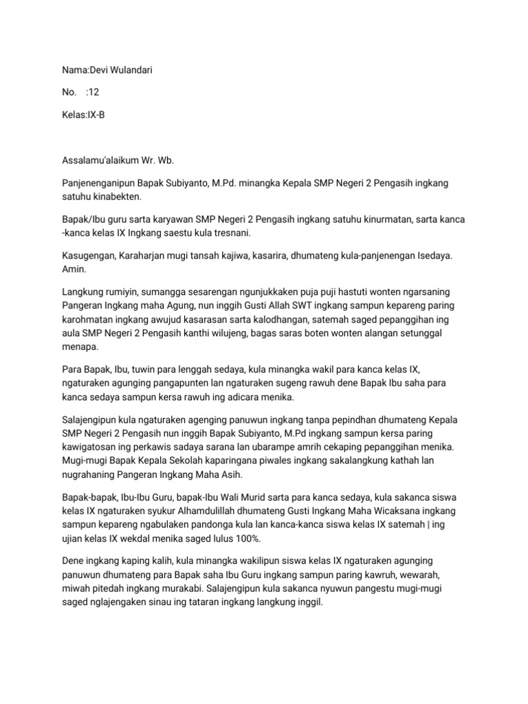 Uprak B.jawa | PDF | Seni & Disiplin Bahasa | Gaya Hidup