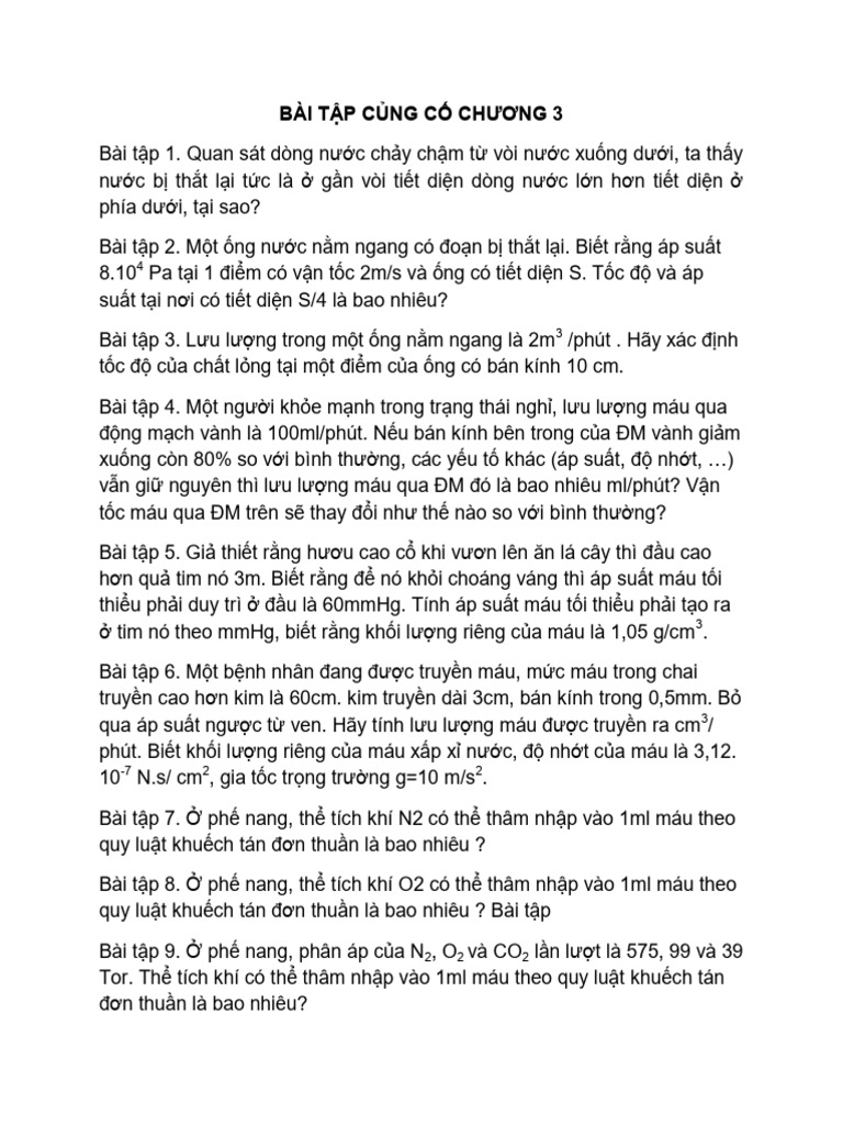 Bai Tap Cung Co Bai Lí Sinh | PDF