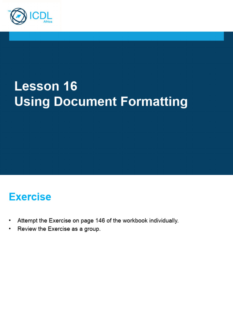 ECDL - ICDL - Lesson 16 | PDF | Written Communication | Text