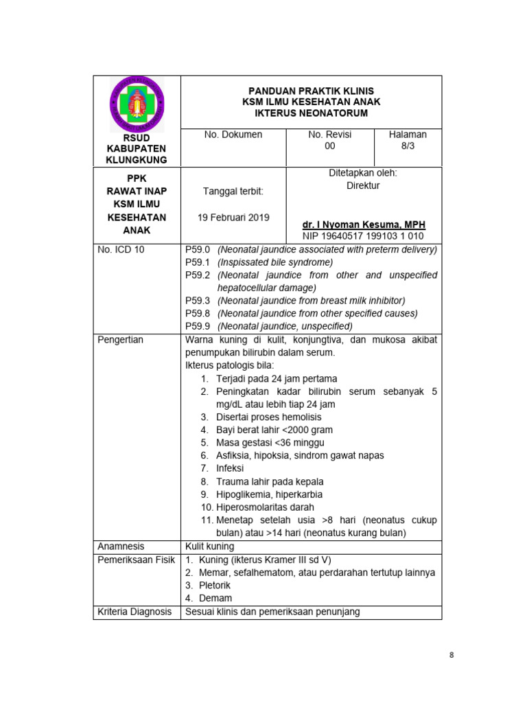 PPK Ikterus Neonatorum-1 | PDF | Sains & Matematika