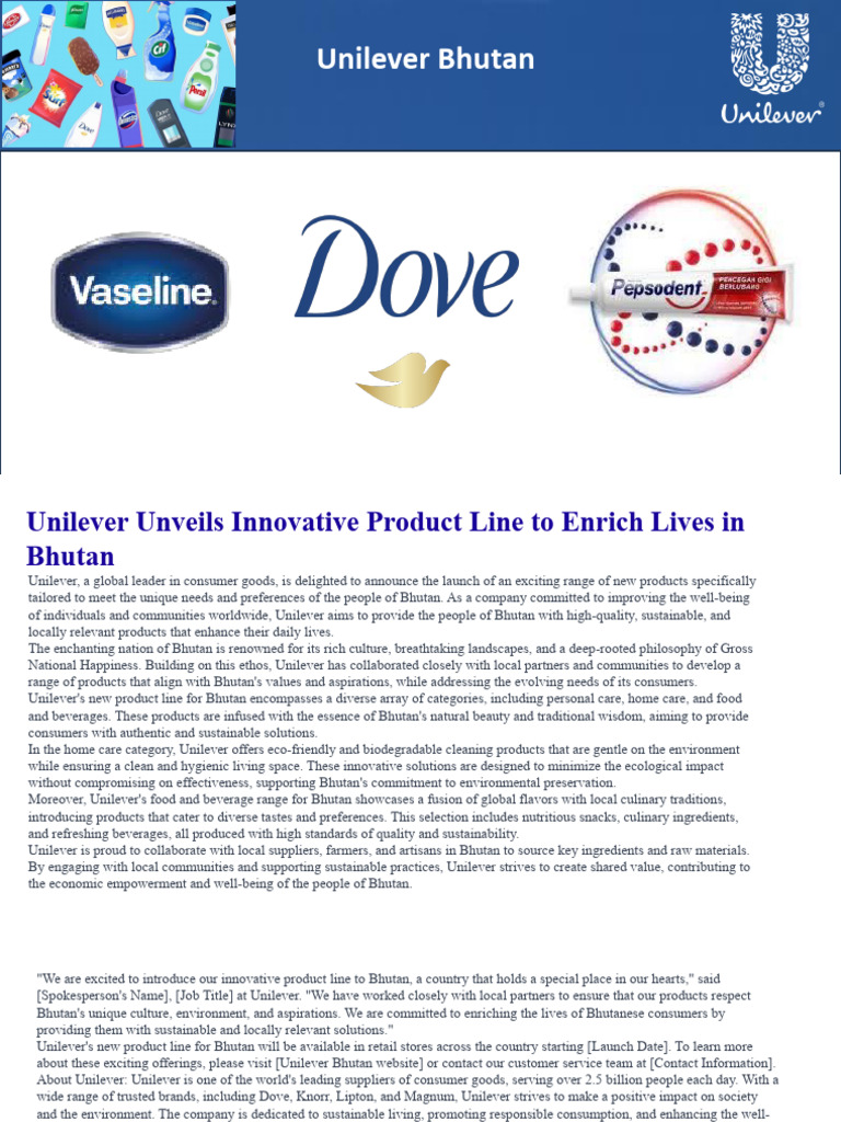 Unilever Presentation | PDF | Oral Hygiene | Unilever