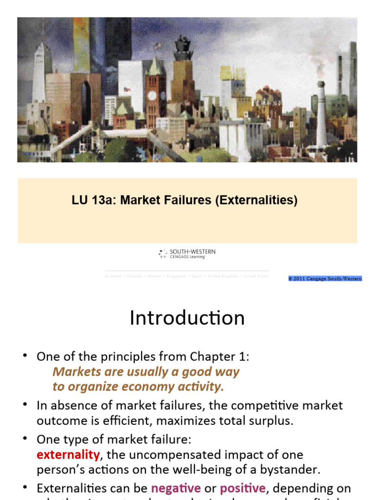 LU13 Market Failures | PDF | Externality | Microeconomics