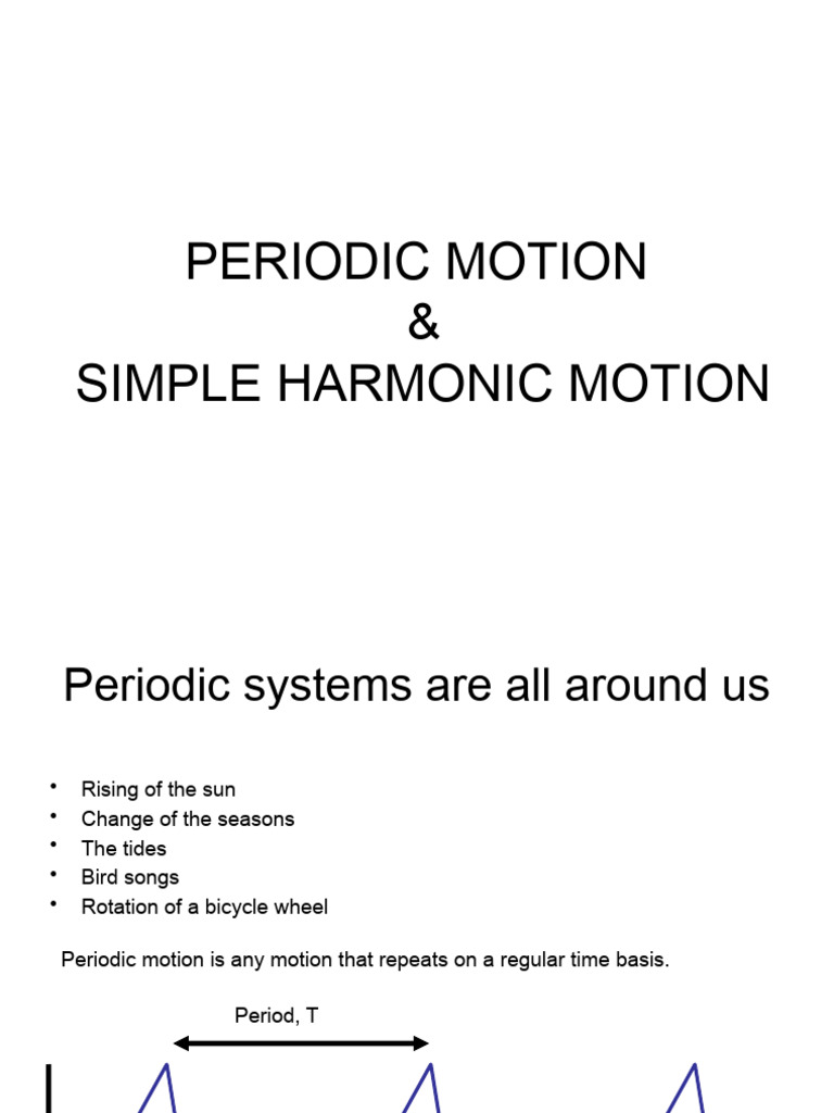 Periodic Motion Simple Harmonic Motion | Download Free PDF | Oscillation | Clock