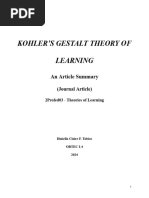 Wolfgang Kohler | PDF | Insight | Learning
