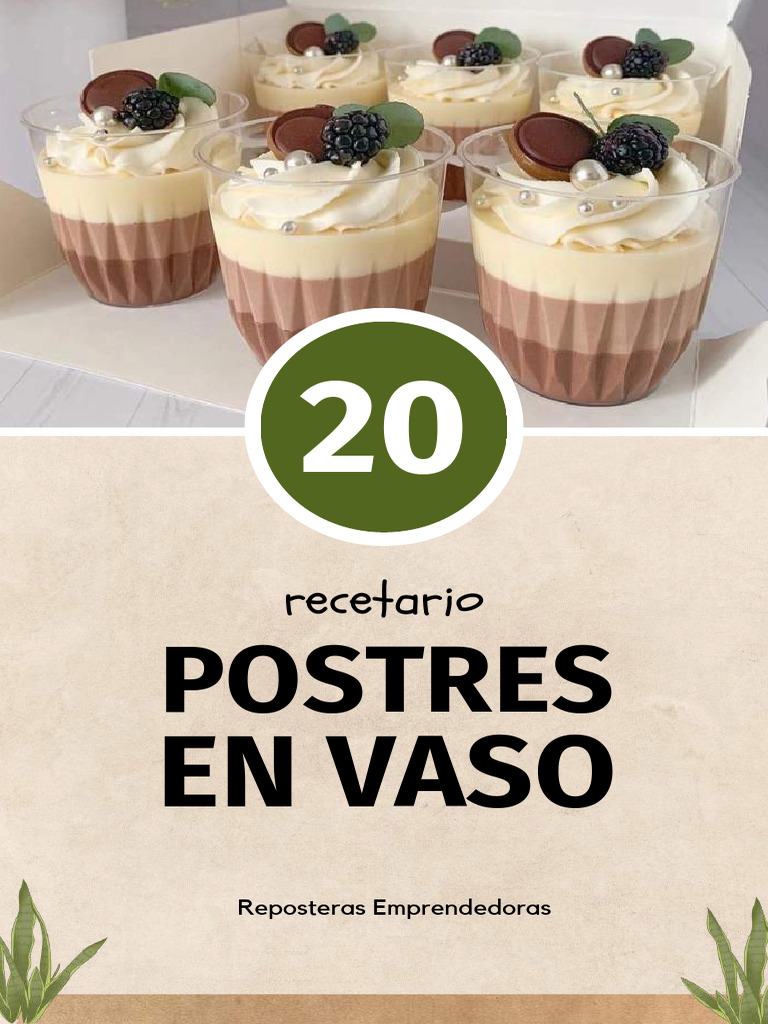 Recetario Postres en Vaso | PDF | Postres | Tarta de queso