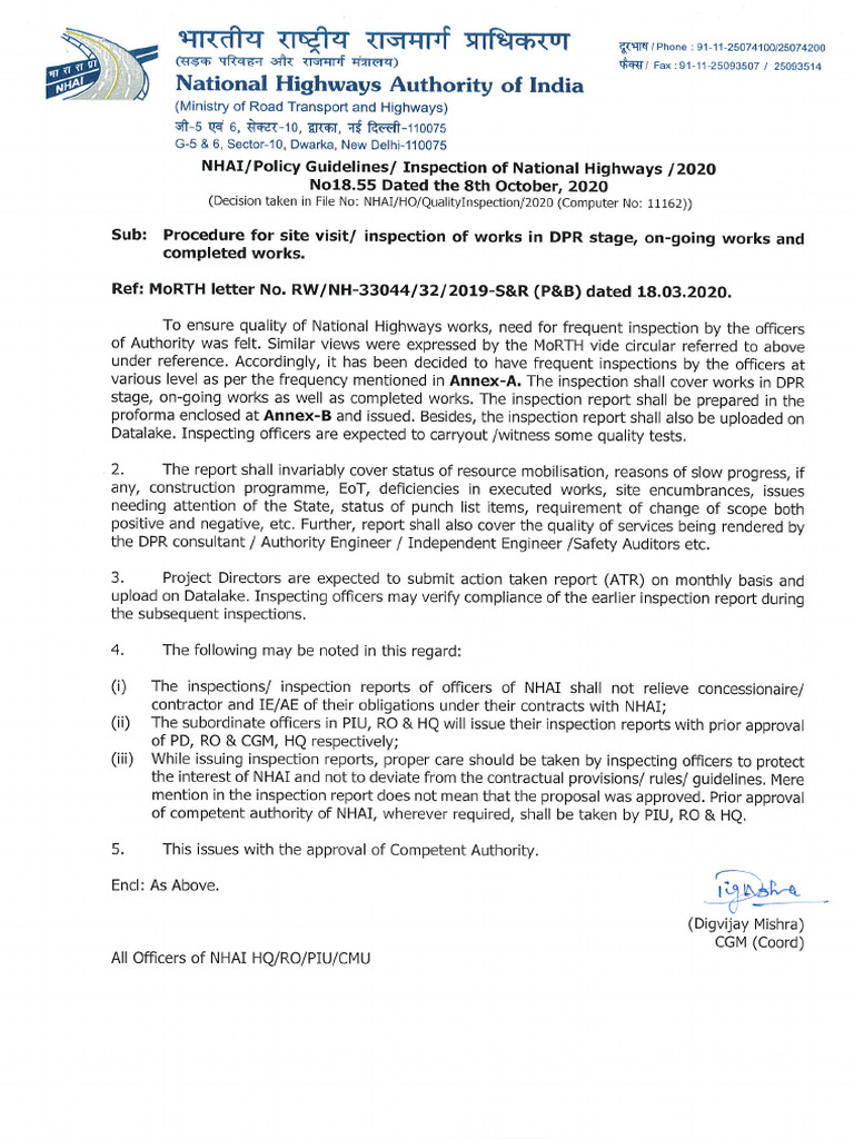 Policy Circular No. 18.55 | PDF