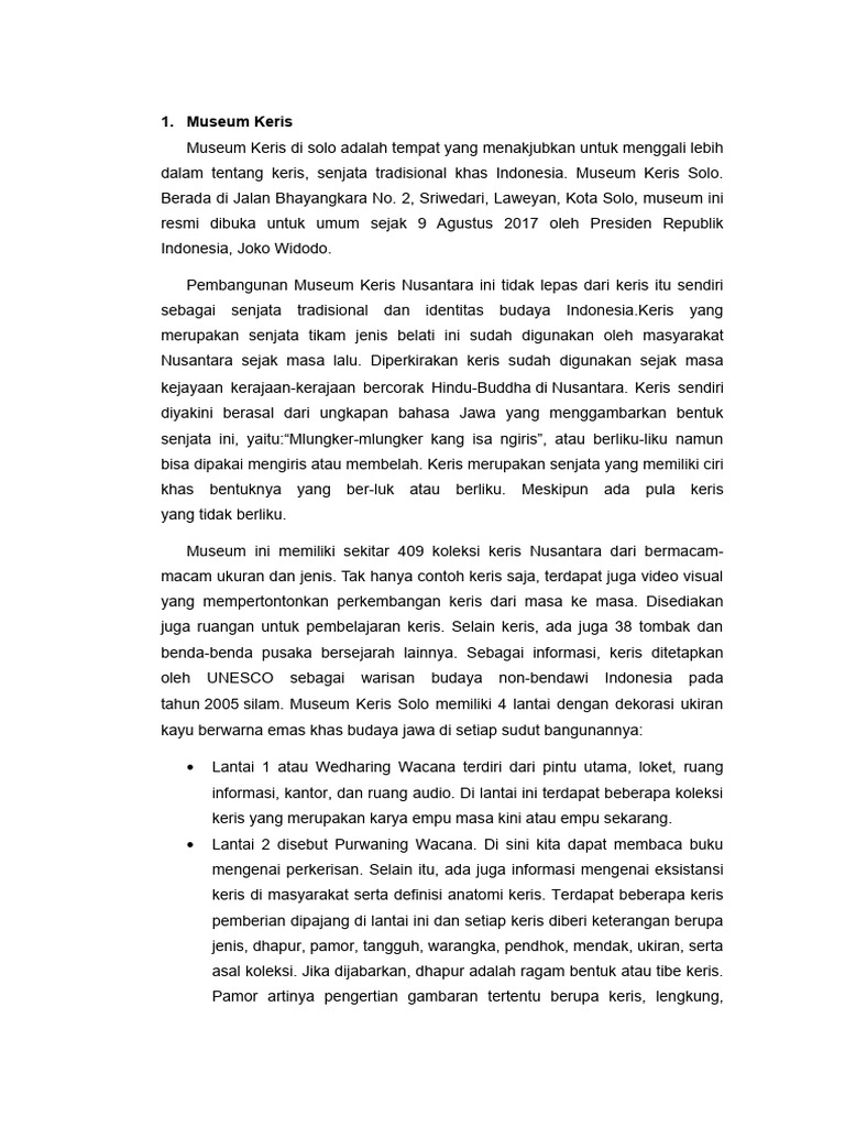 Museum Keris 1 | PDF