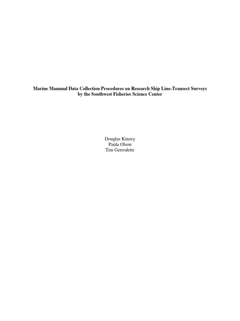 Marine Mammal Line-Transect Methods | PDF | Horizon | Cetacea