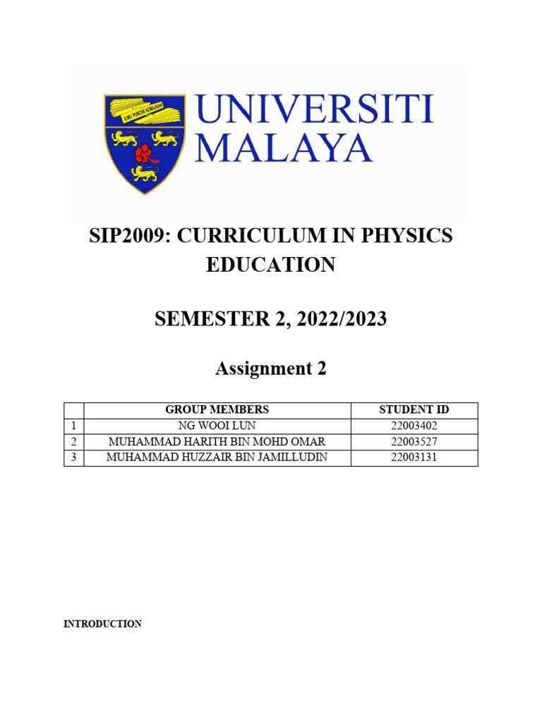 Sip2009 Assignment 2 v2 | PDF | Force | Weight