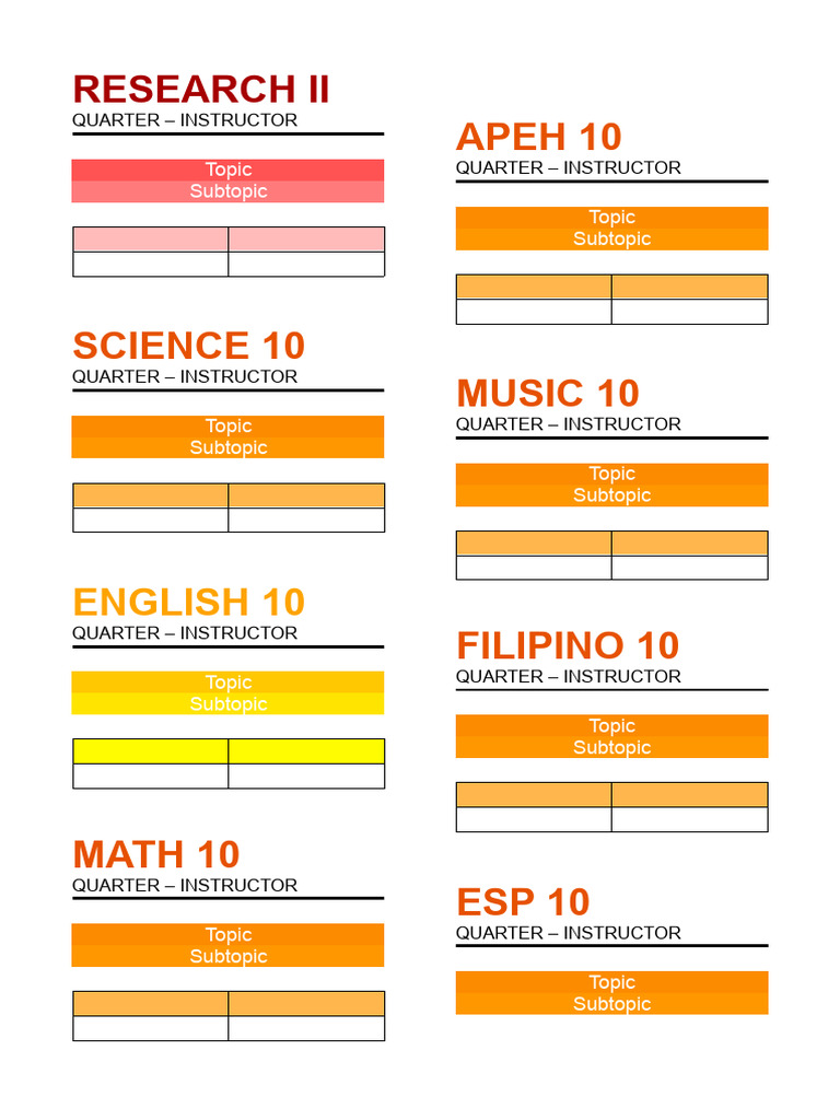 Color Palettes for Subject Areas | PDF | Language Arts & Discipline | Art