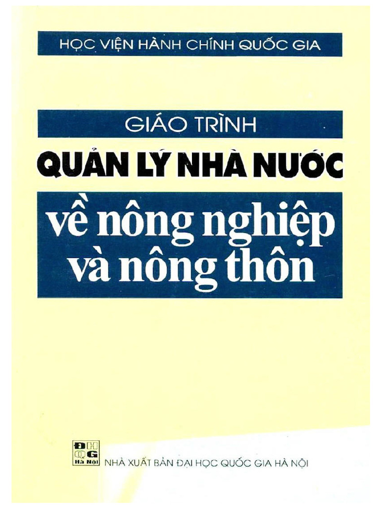Giao Trinh QLNN Ve NN Va NT p1 | PDF