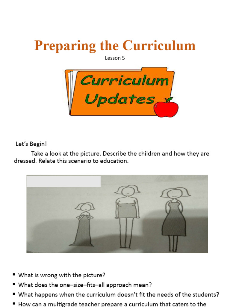 Preparing The Curriculum | PDF | Curriculum | Teachers