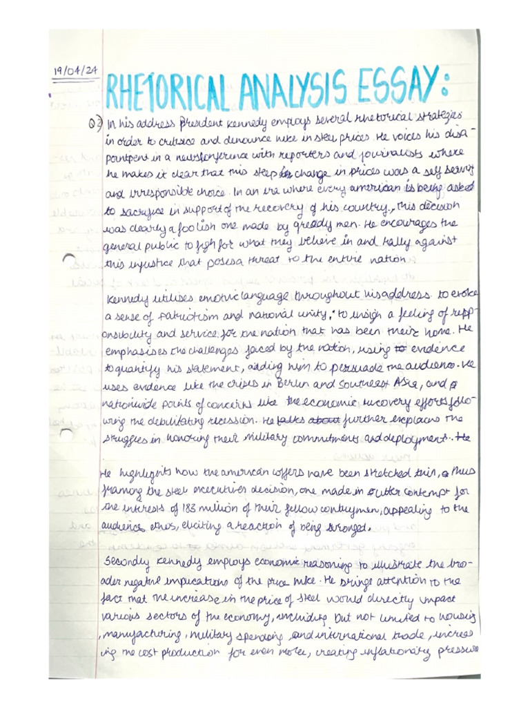Rhetorical Analysis Essay | PDF