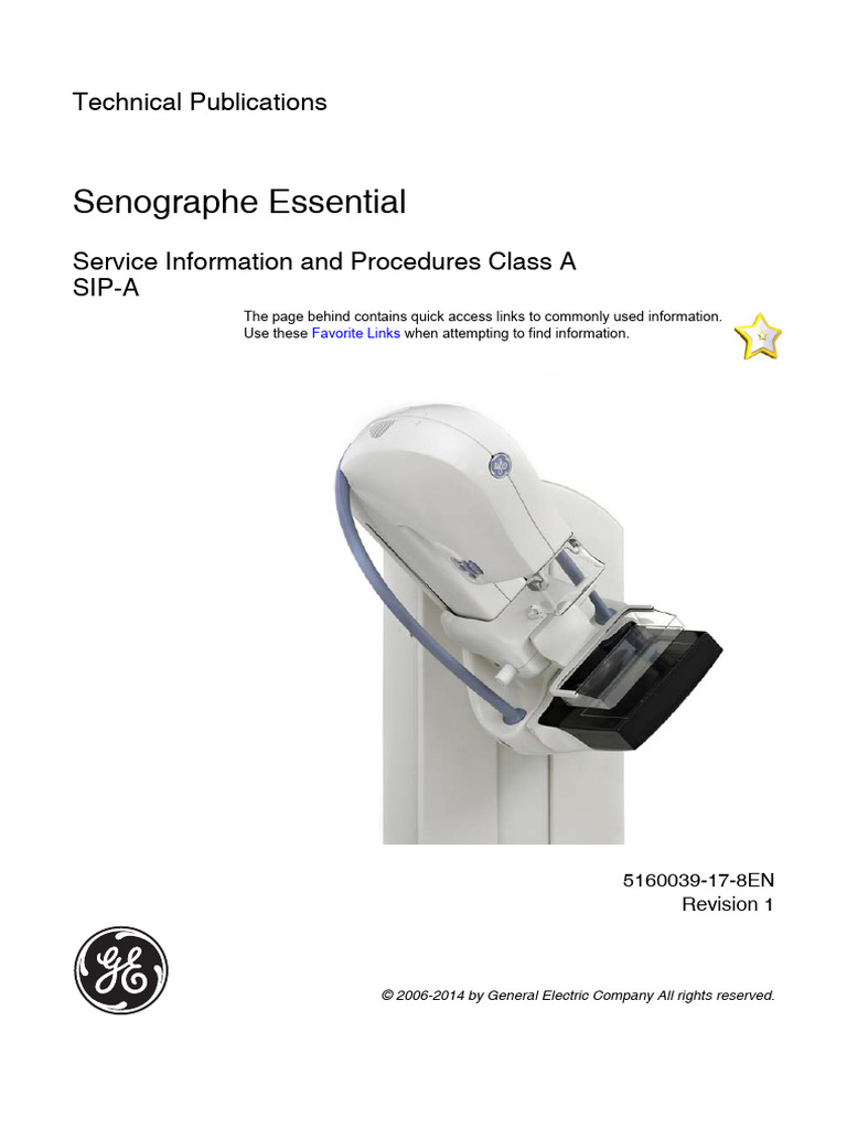Senographe Essential: Technical Publications | PDF | Visual Cortex