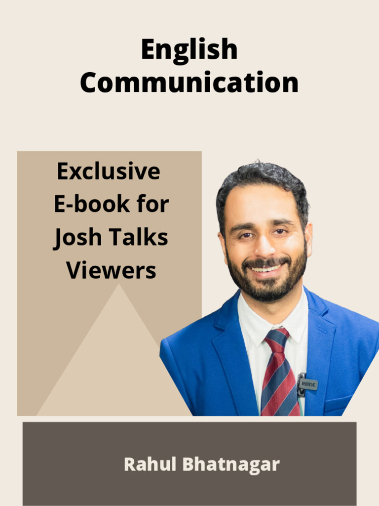 Exclusive Ebook For Josh Talks Viewers by Rahul Bhatnagar | PDF | English Language | Human ...