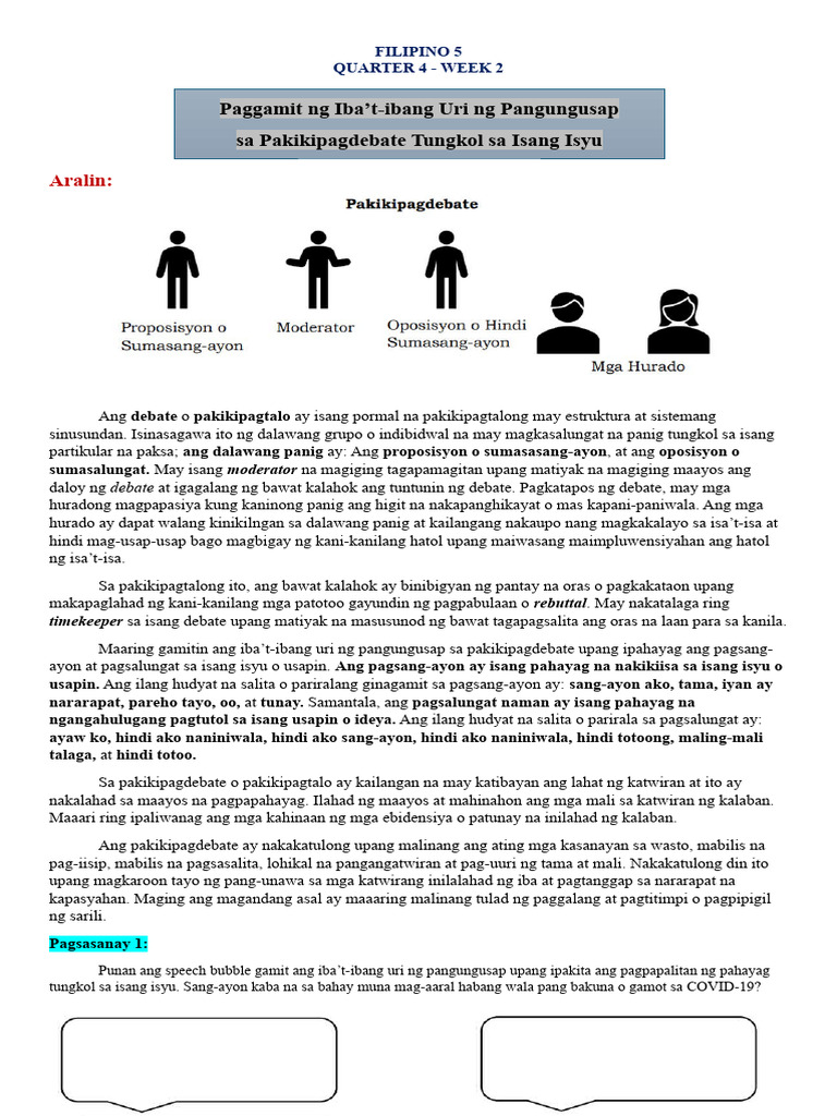FILIPINO-5-QUARTER-4-WEEK-2-LAS | PDF