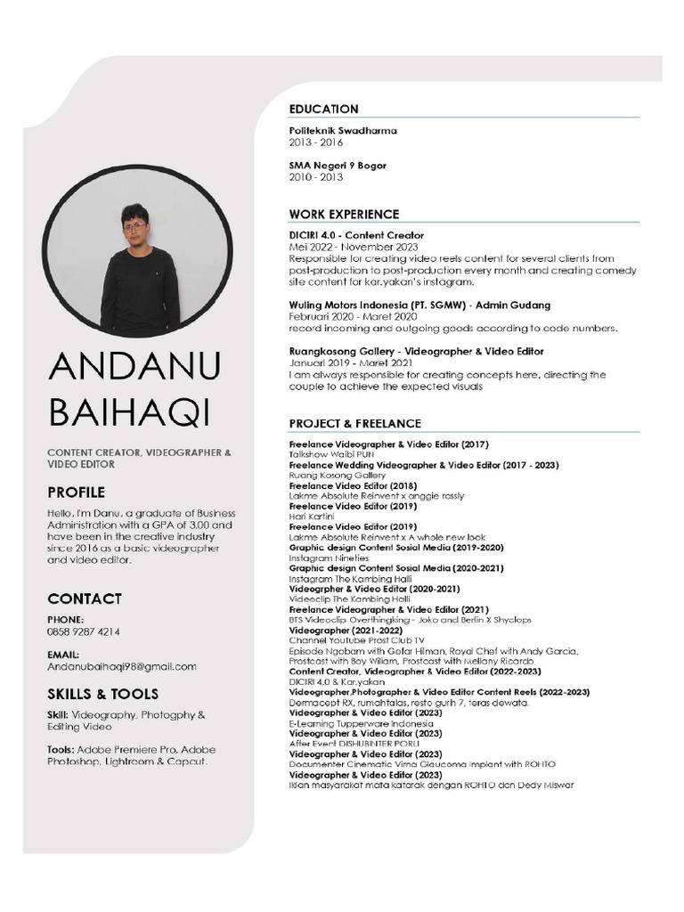 Andanu Baihaqi Resume-1 | PDF