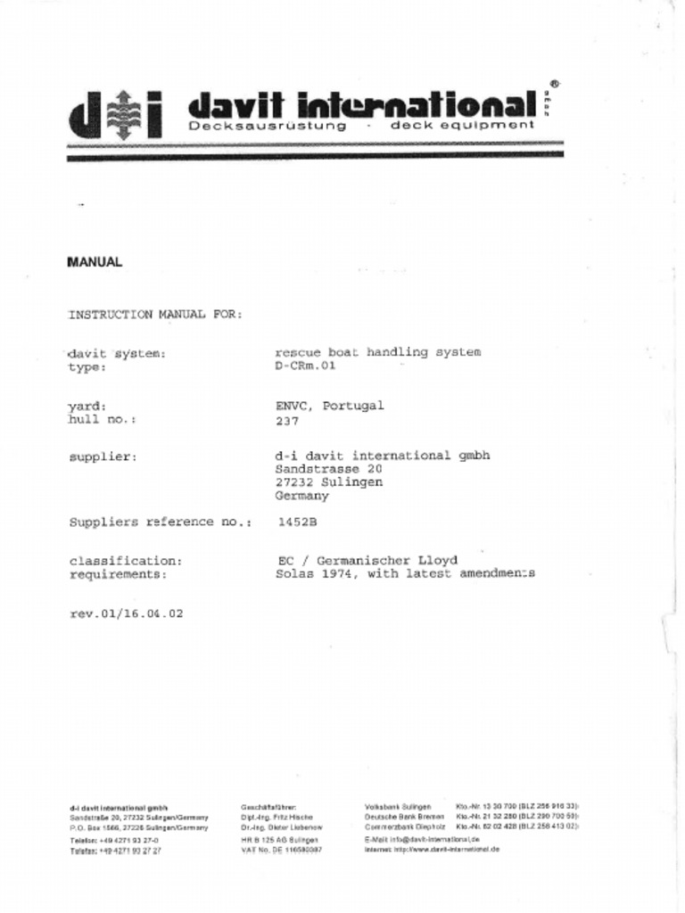 Davit International Rescue Boat D-CRm.01 | Download Free PDF ...