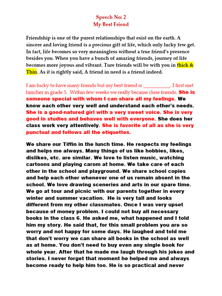My Best Friend Pdf