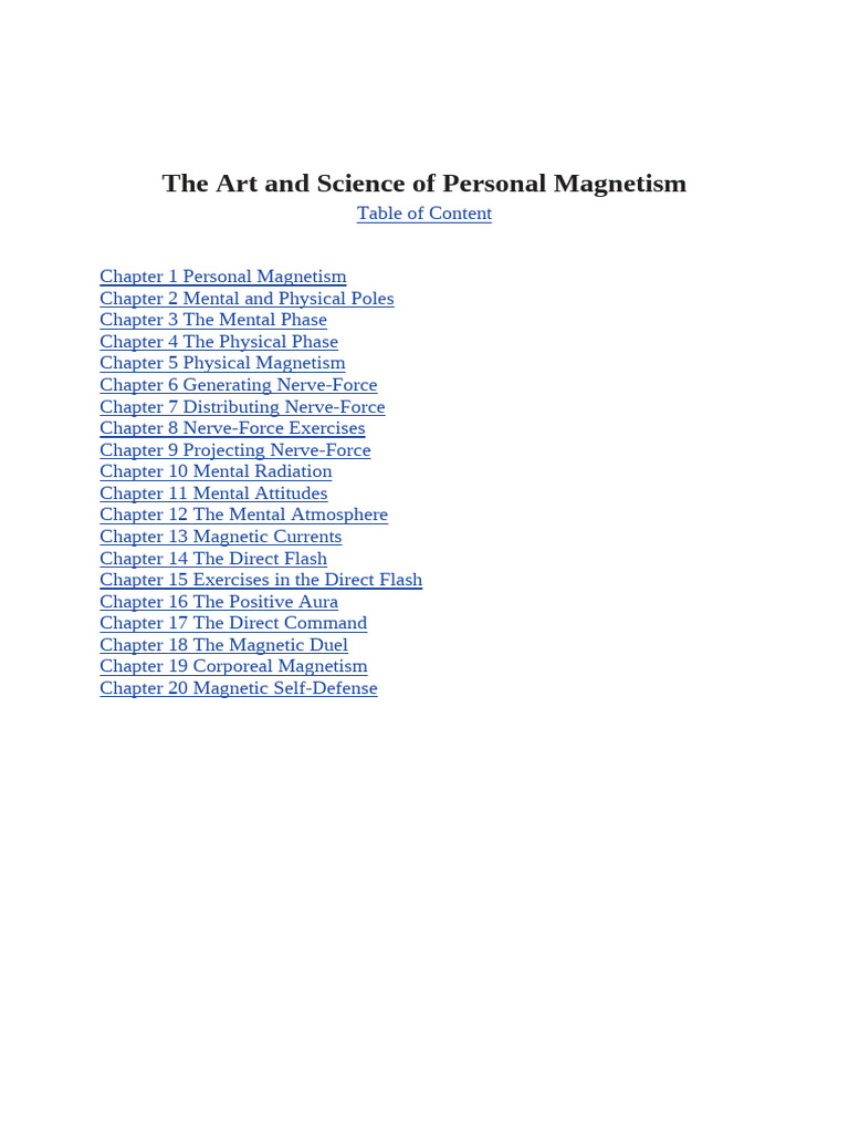 The Art of Personal Magnetism | PDF | Science & Mathematics