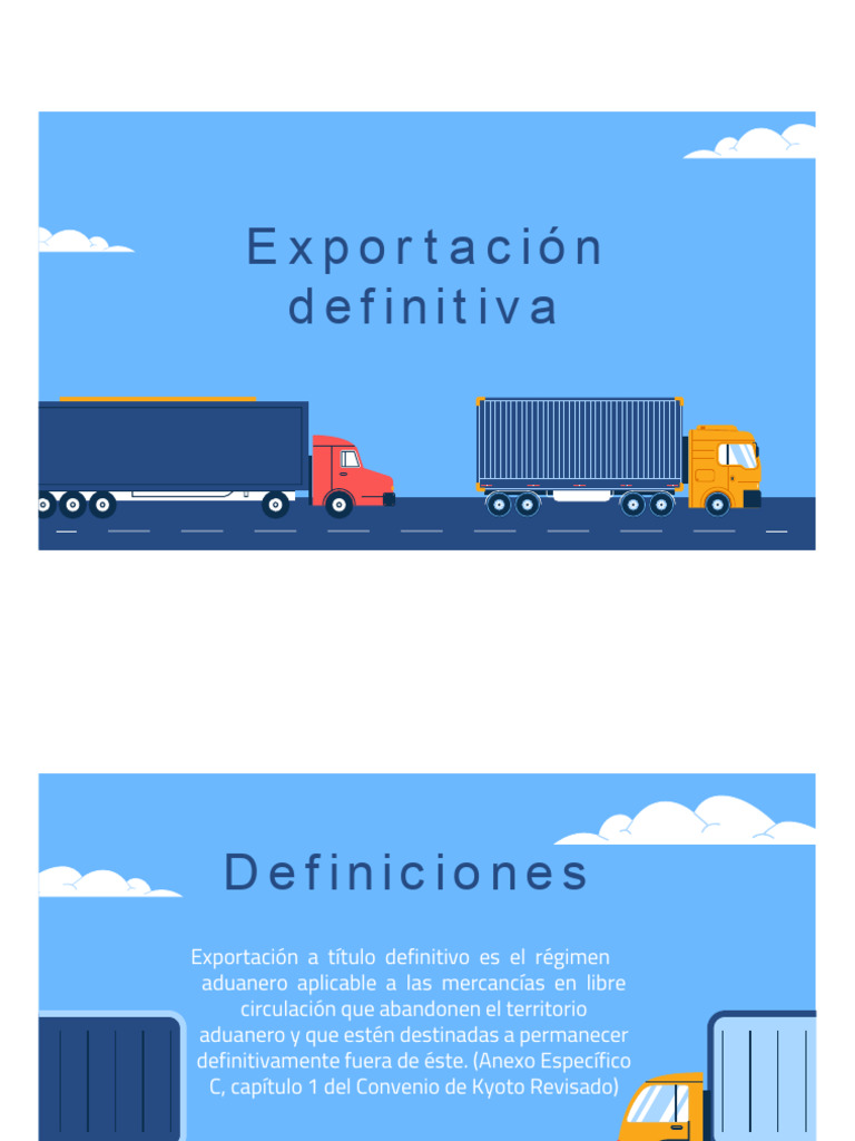 Exportacion Definitiva | PDF | aduana | Exportaciones