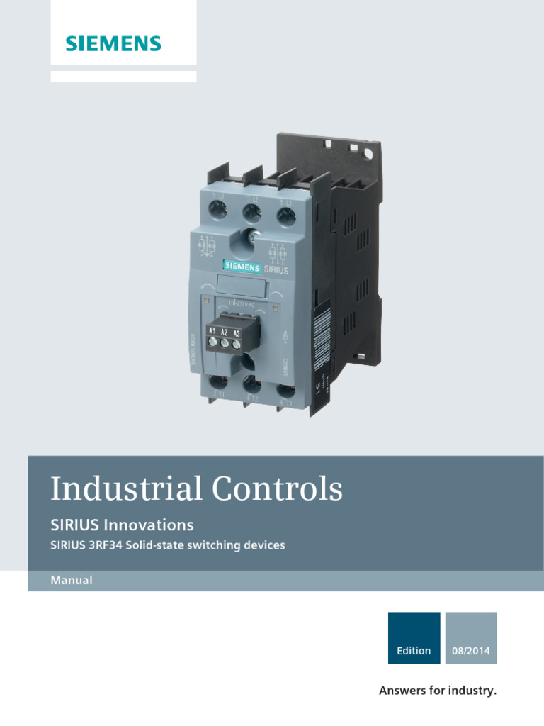 Manual Semiconductor Switching Device 3rf34 En Us Pdf Relay Electric Motor