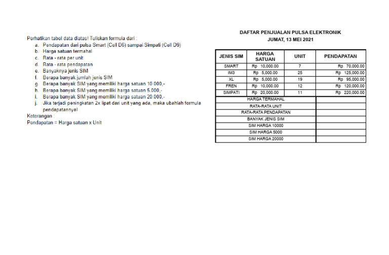 LATIHAN - Sheet2 | PDF