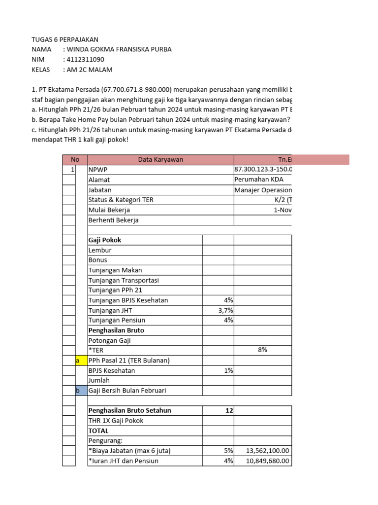 Tugas 6 - Winda Gokma Fransiska Purba - 4112311090 | PDF