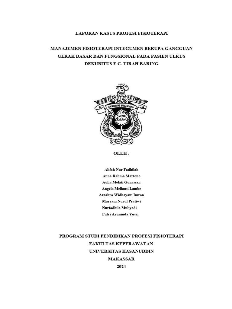 Manajemen Fisioterapi Ulkus Dekubitus | PDF