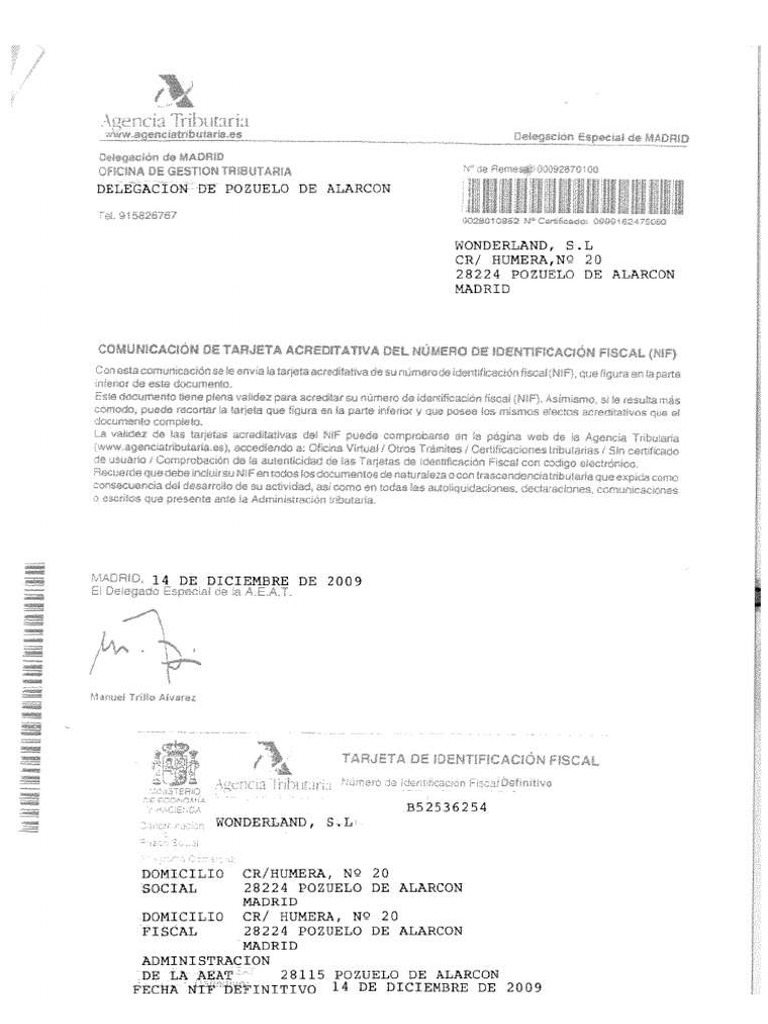 Solicitud de Cif Provisional | PDF