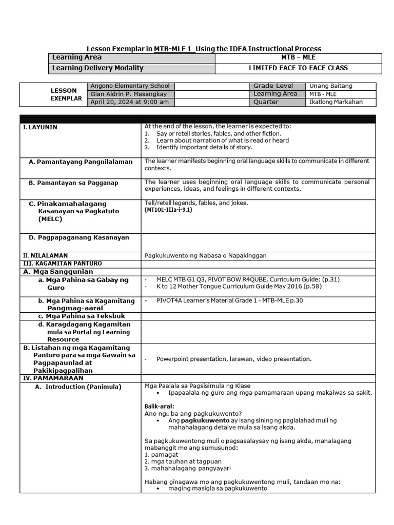Lesson Exemplar (Ed8) | PDF