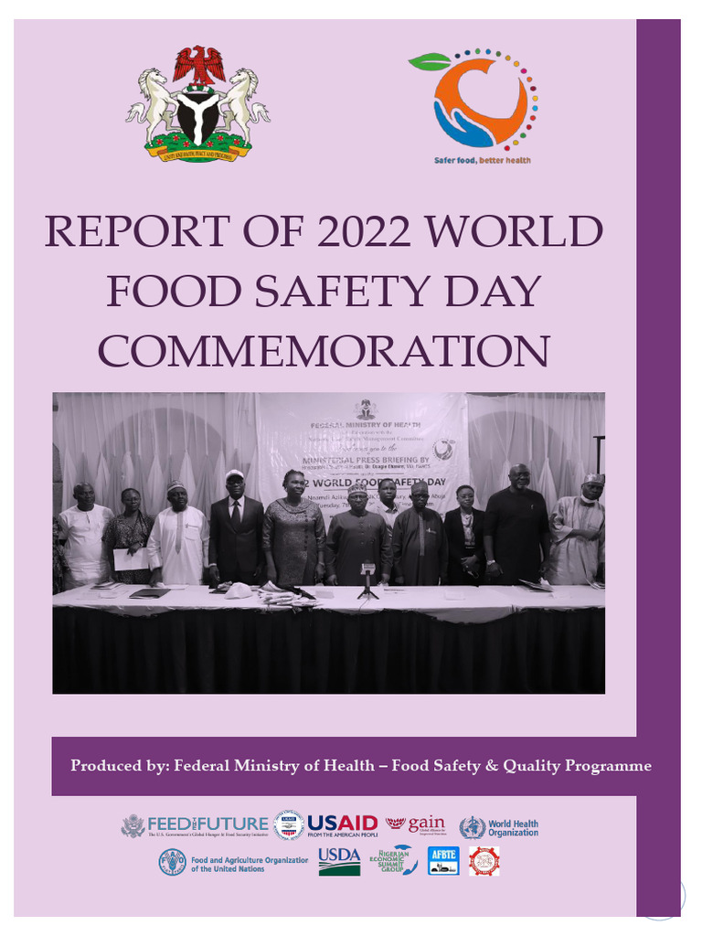 Final Reportof World Food Safety Day 2022 | PDF | Food Safety ...