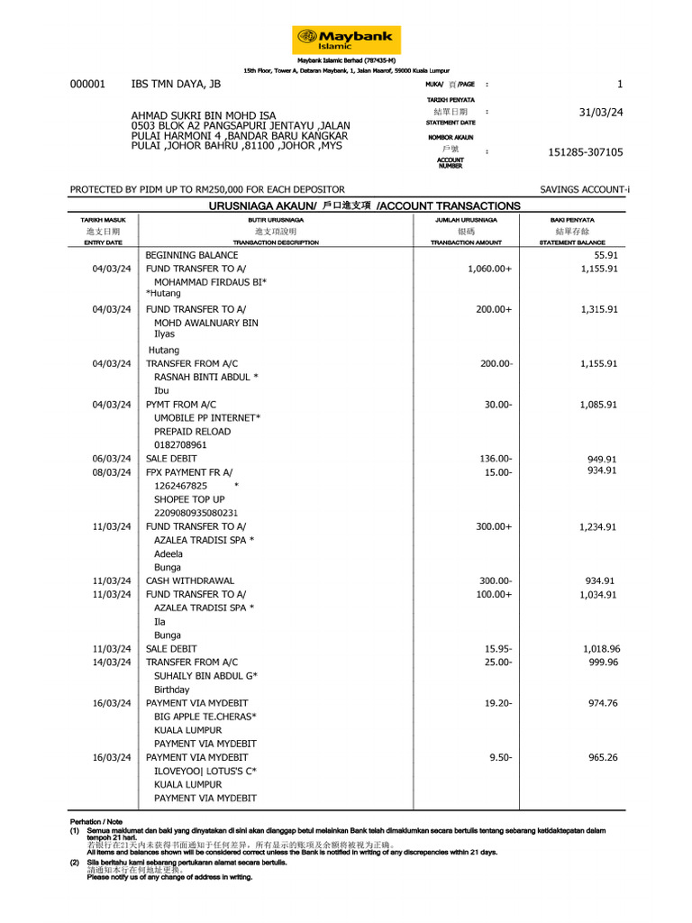 M2u Sa 307105 Mar 2024 | PDF