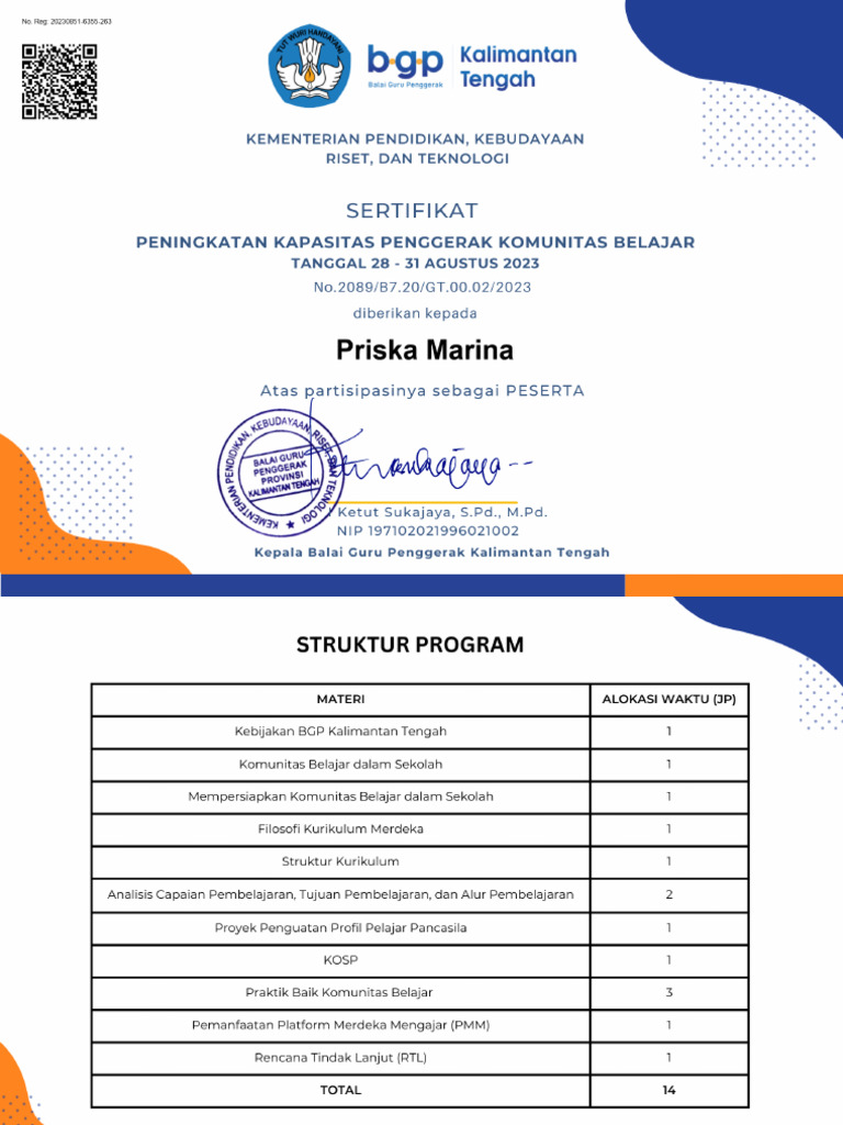 Sertifikat Diklat | PDF