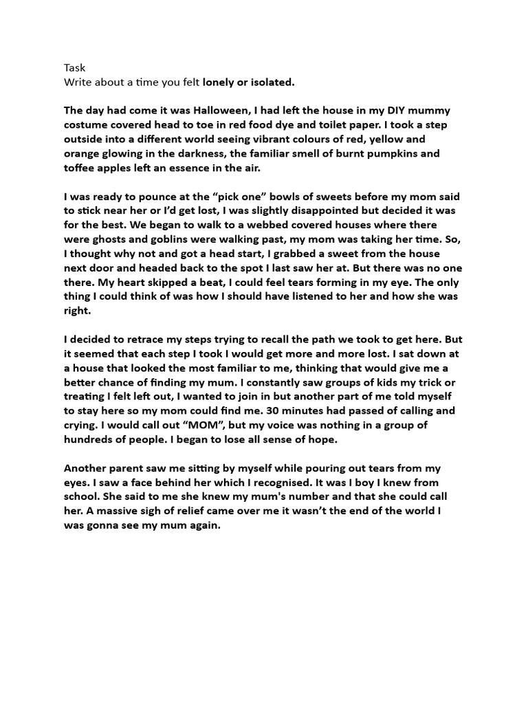 Arthur Clutterbuck Creative Writing Assessment | PDF