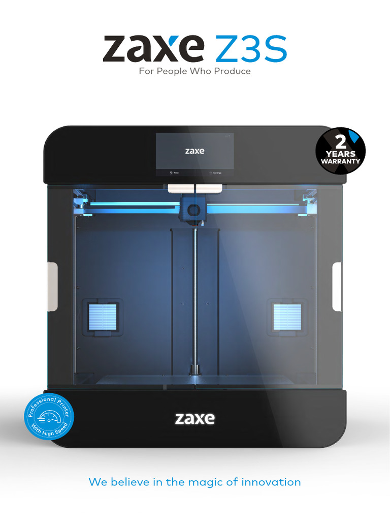 Zaxe Z3s Brochure-Eng - 240315 - 095905 | PDF | 3 D Printing | Printer ...