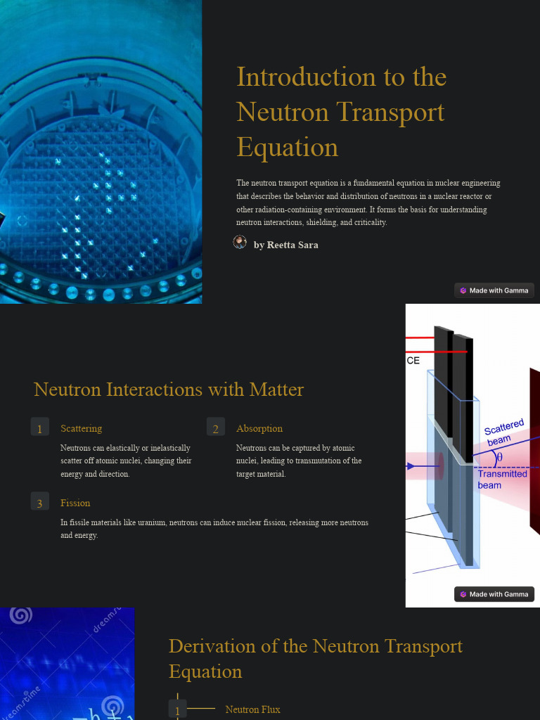 Introduction To The Neutron Transport Equation | PDF | Neutron | Nuclear Fission