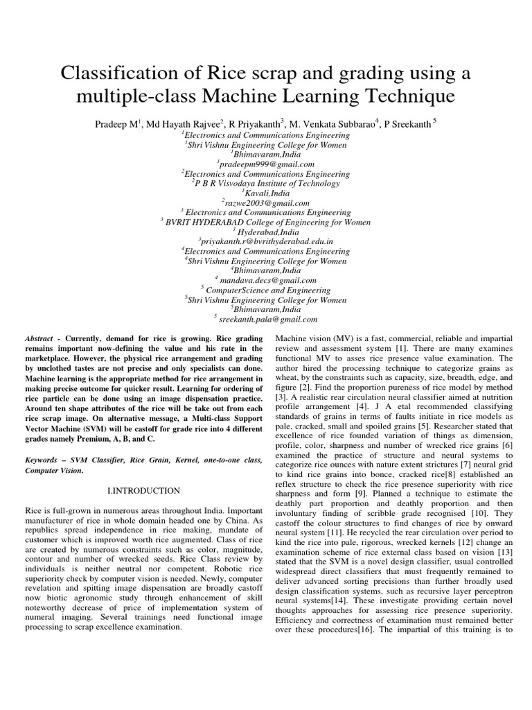 Modified 10062023 Rice Grain Project | PDF | Sensitivity And ...