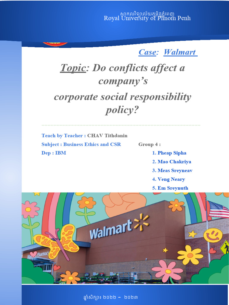 CSR Report Papers-2 | PDF | Walmart | Corporate Social Responsibility