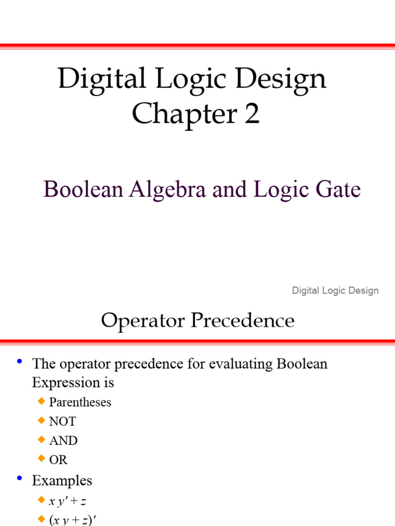 Boolean Algebra for Engineers | PDF | Logic Gate | Digital Electronics